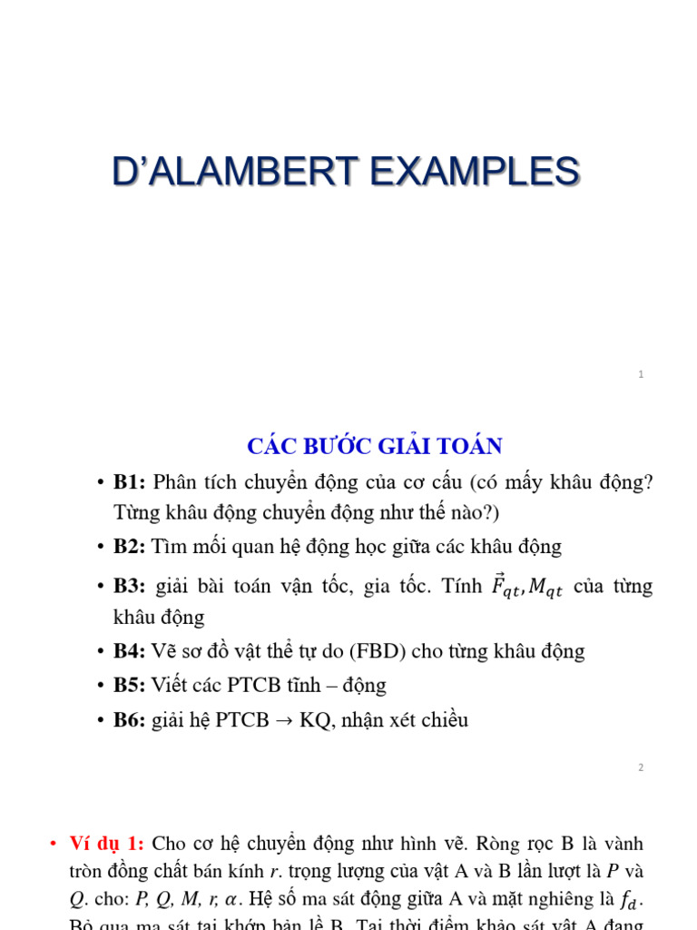 D'alambert Examples | PDF