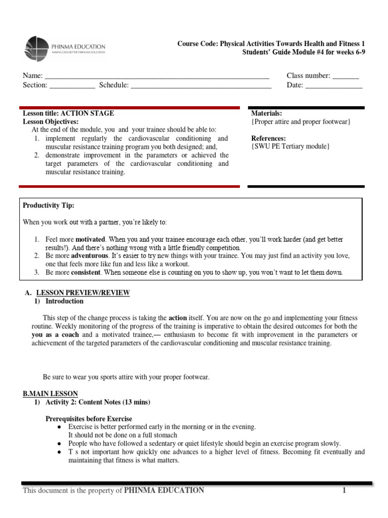 Sas#4-Ped 027 | PDF | Physical Fitness | Heart Rate