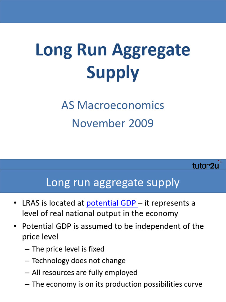 Long Run Aggregate Supply Handout | PDF | Labour Economics | Gross ...