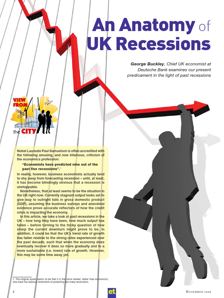 An Anatomy of UK Recessions - Economics Today | PDF | Recession | Inflation