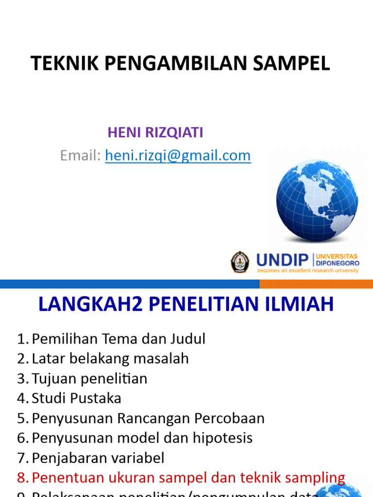 1 Bkuliah Teknik Sampling Final | PDF