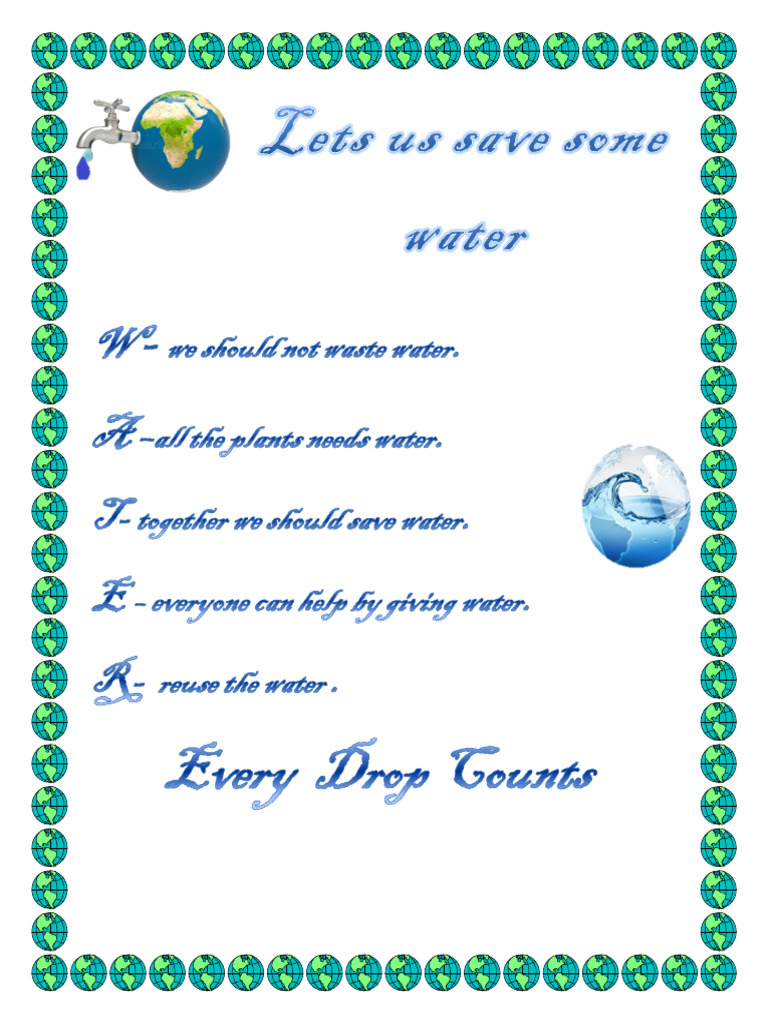 Save Water | PDF