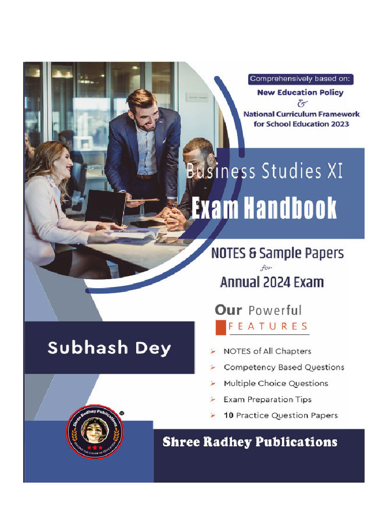 Subhash Dey'S - Business Studies-XI Exam Handbook-2024 | PDF ...
