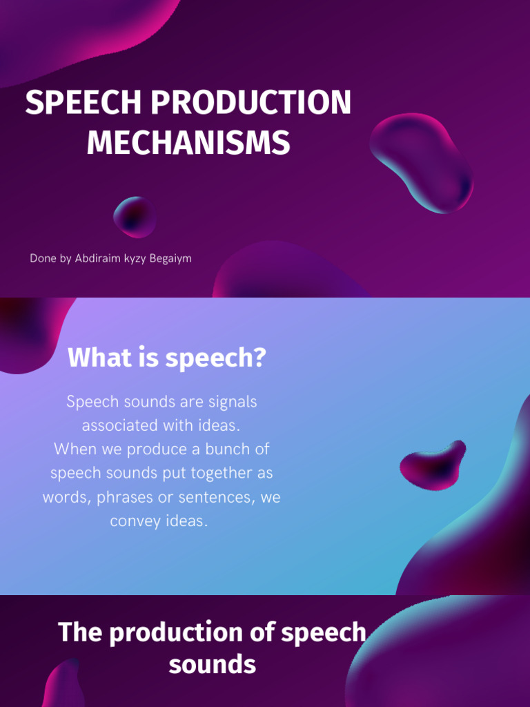 Speech Production Mechanisms | PDF