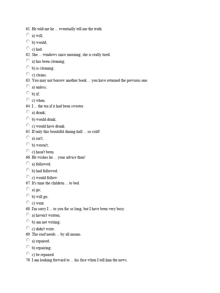 English Exam Practice Questions | PDF
