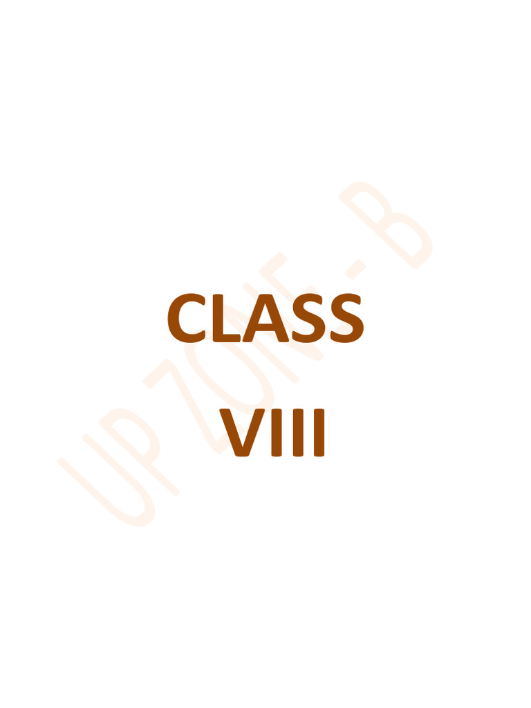 Class Viii Revised | PDF