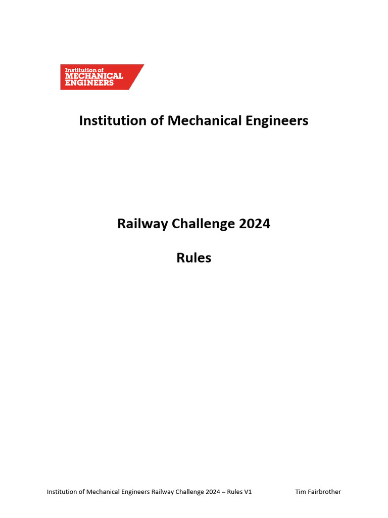 rc2024 Rules V1-Final | PDF | Rail Transport | Locomotives