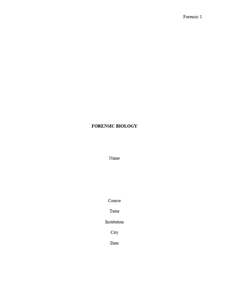 Forensic Bio | PDF | Injury | Regression Analysis