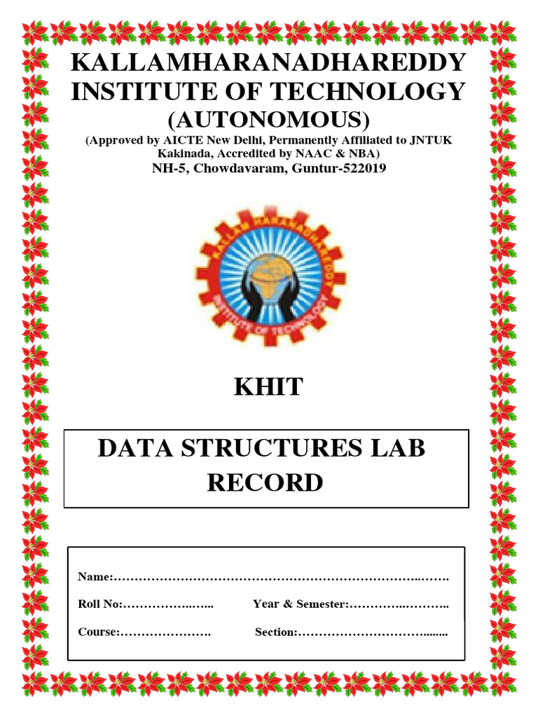 Data Structures Lab Record | PDF