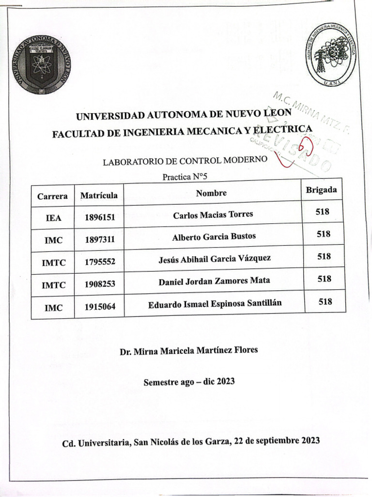 Practica5 Control Moderno | PDF
