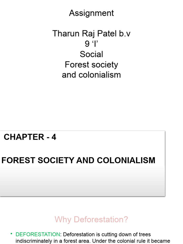 Forest Society and Colonialism | PDF | Forests | Forestry