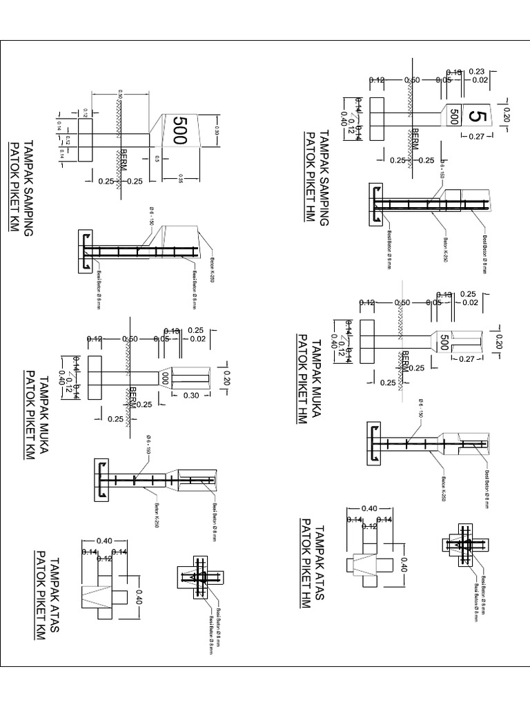 CAD - Patok KM HM WBS | PDF