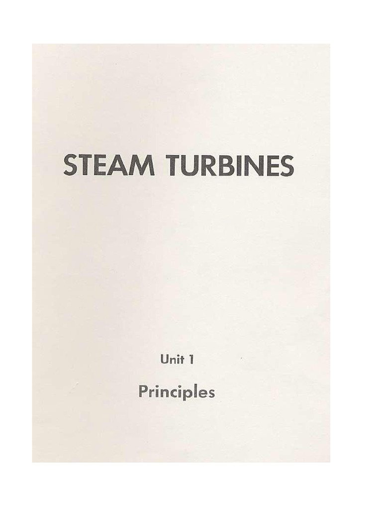 Steam Turbines, Unit 1 | PDF