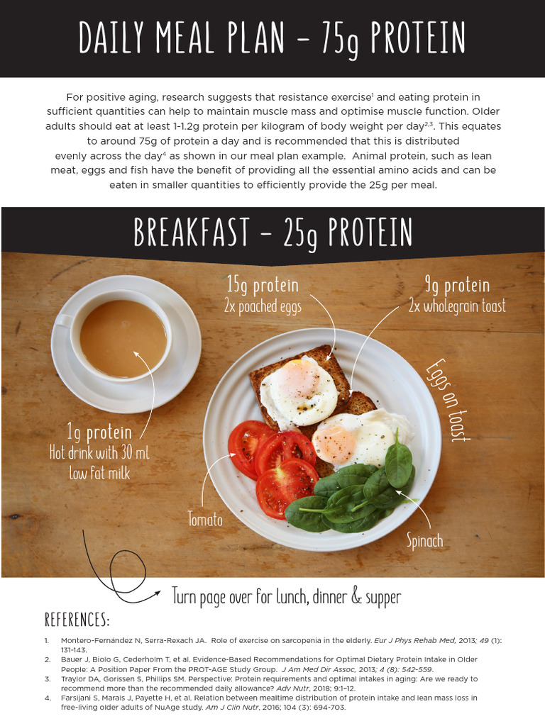 7-Day Protein Meal Plan for Seniors | PDF