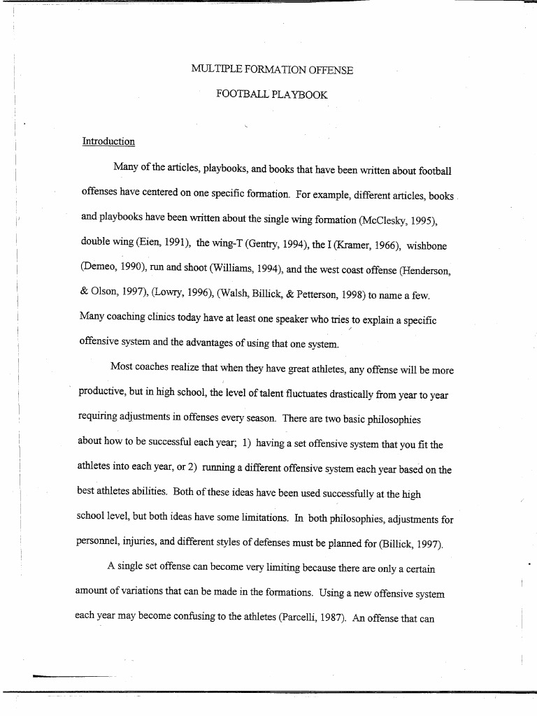 Multiple Formation Offense | PDF