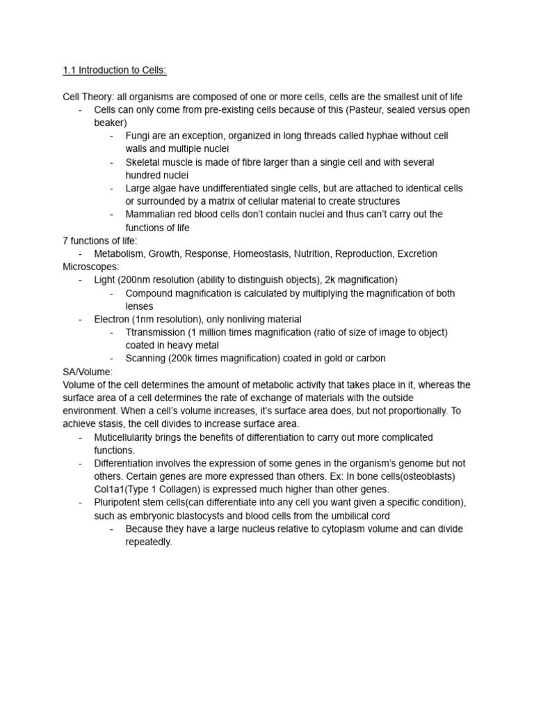 IB Bio Notes Master | PDF | Meiosis | Adenosine Triphosphate