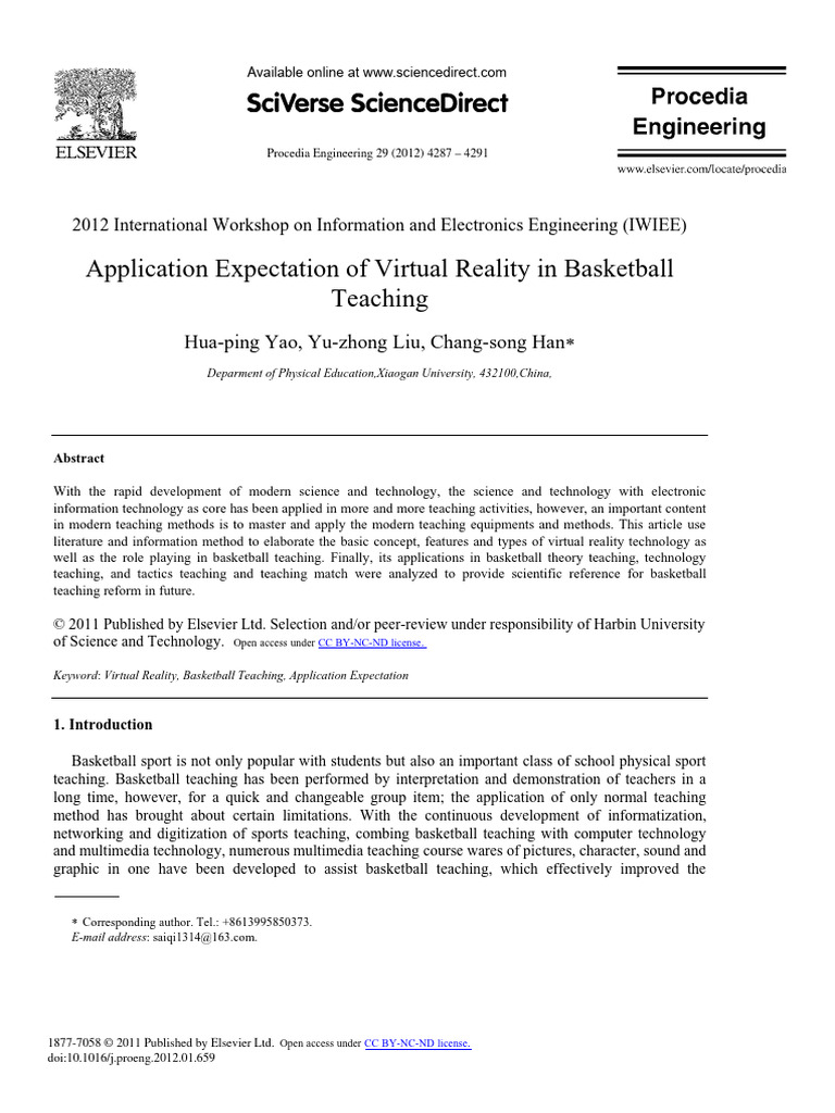 Application Expectation of Virtual Reality in Bask | PDF | Virtual Reality | Perception