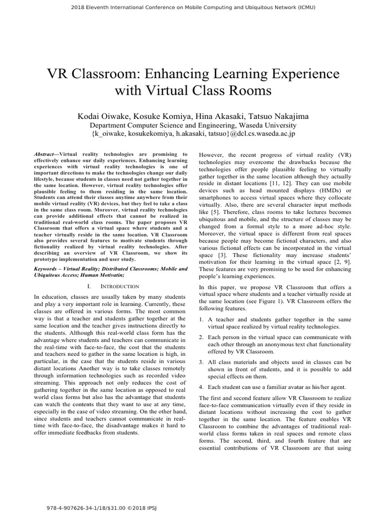 VR Classroom - Enhancing Learning Experience With Virtual Classroom ...