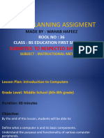 Computer U1 L2 Lesson Plan Grade 1 | PDF | Lesson Plan | Worksheet