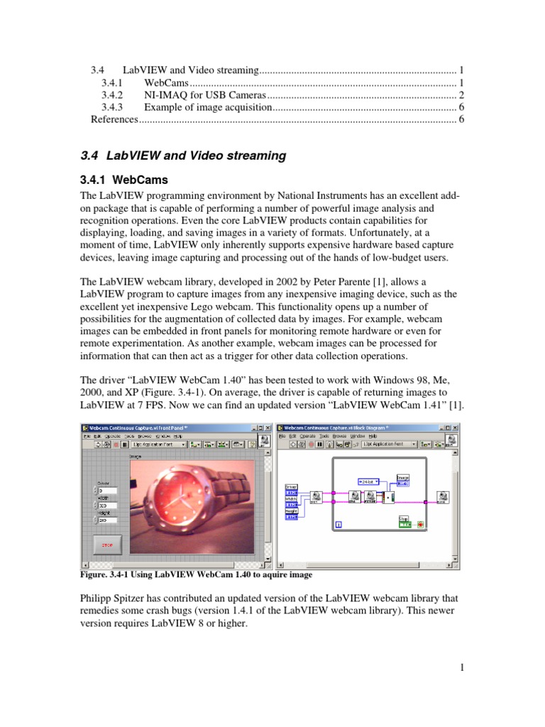 LabVIEW Video Streaming with Webcams | PDF | Device Driver | Usb