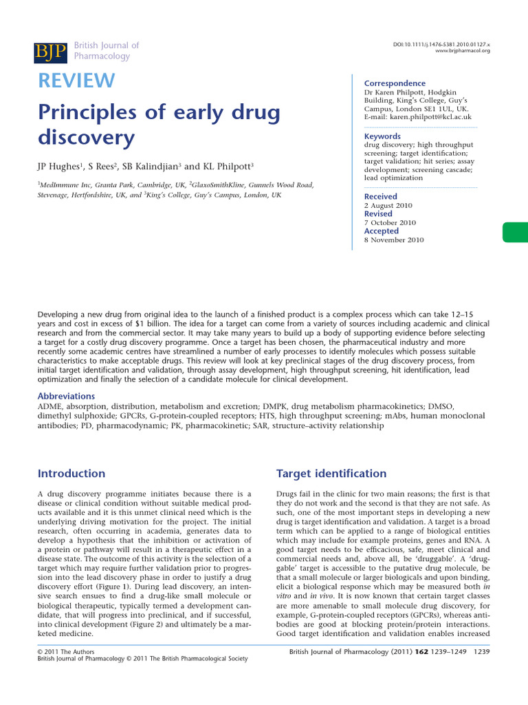 Principles of Drug Discovery | PDF | Drug Discovery | Small Interfering Rna