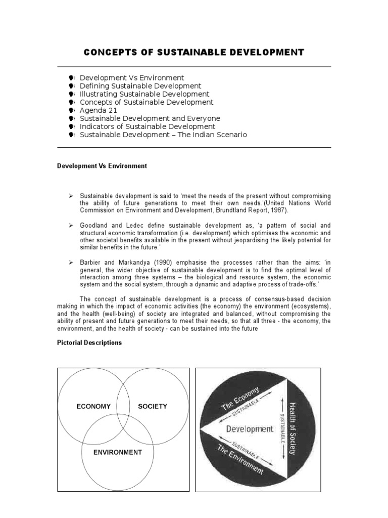 Concepts of Sustainable Development | PDF | Sustainability | Resource