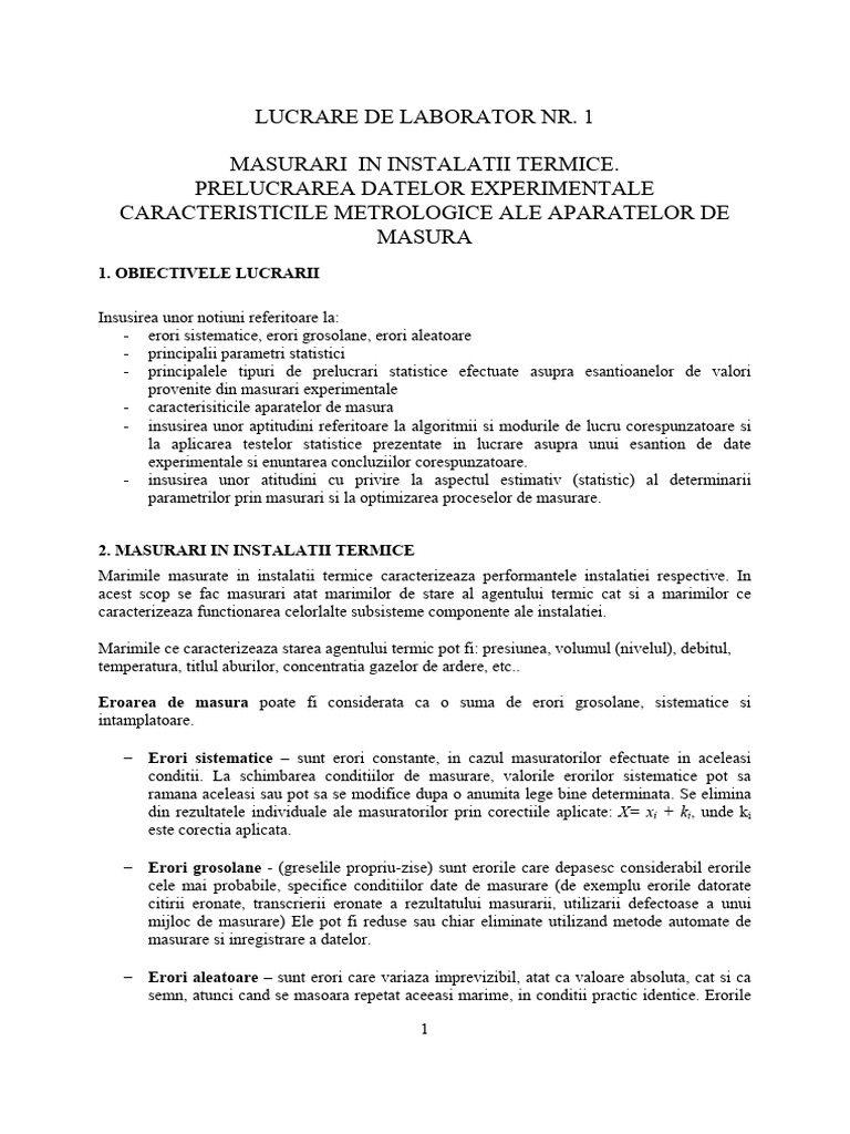 Lucrare de Laborator NR1 | PDF