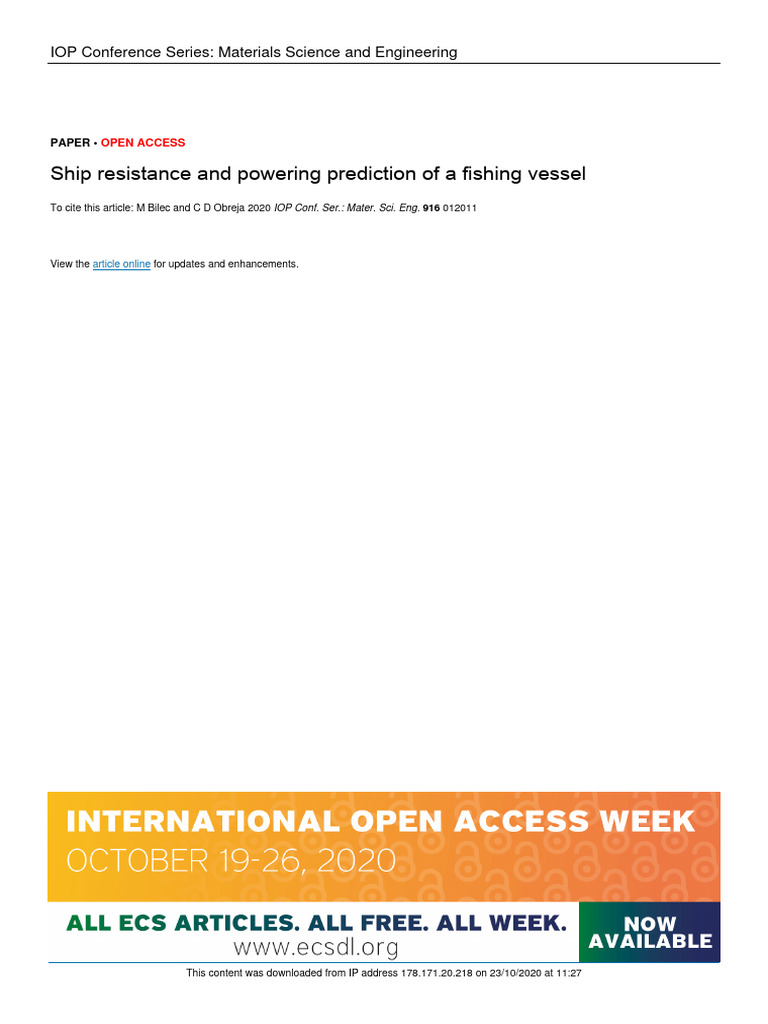 Fishing Vessel Resistance Analysis | PDF | Ships | Trawling