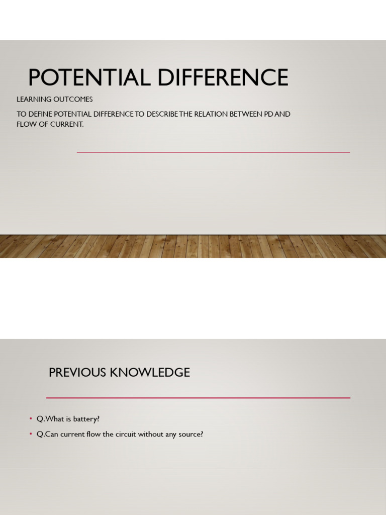 Potential Difference | PDF
