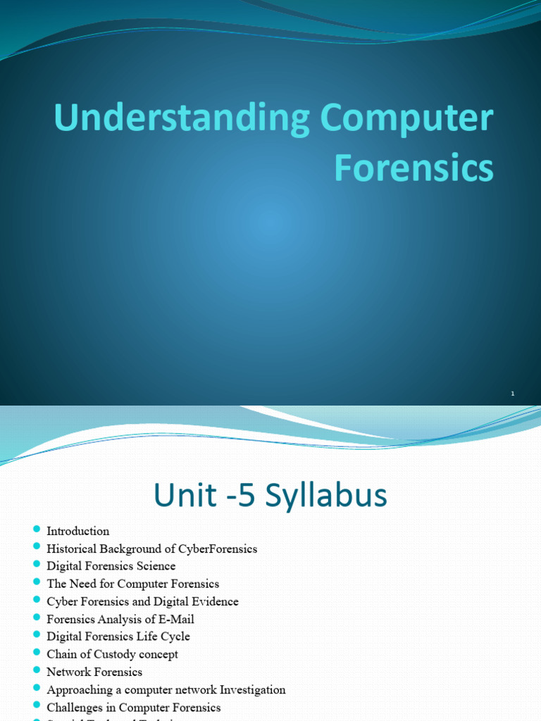 Unit-5 Computer Forensics (Unit-4 For SE) | PDF | Computer Forensics | Digital Forensics