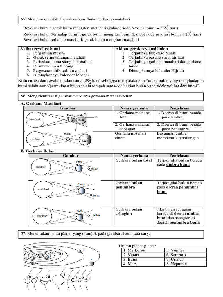 Menjelaskan Akibat Gerakan Bumi-Bulan Terhadap Matahari | PDF
