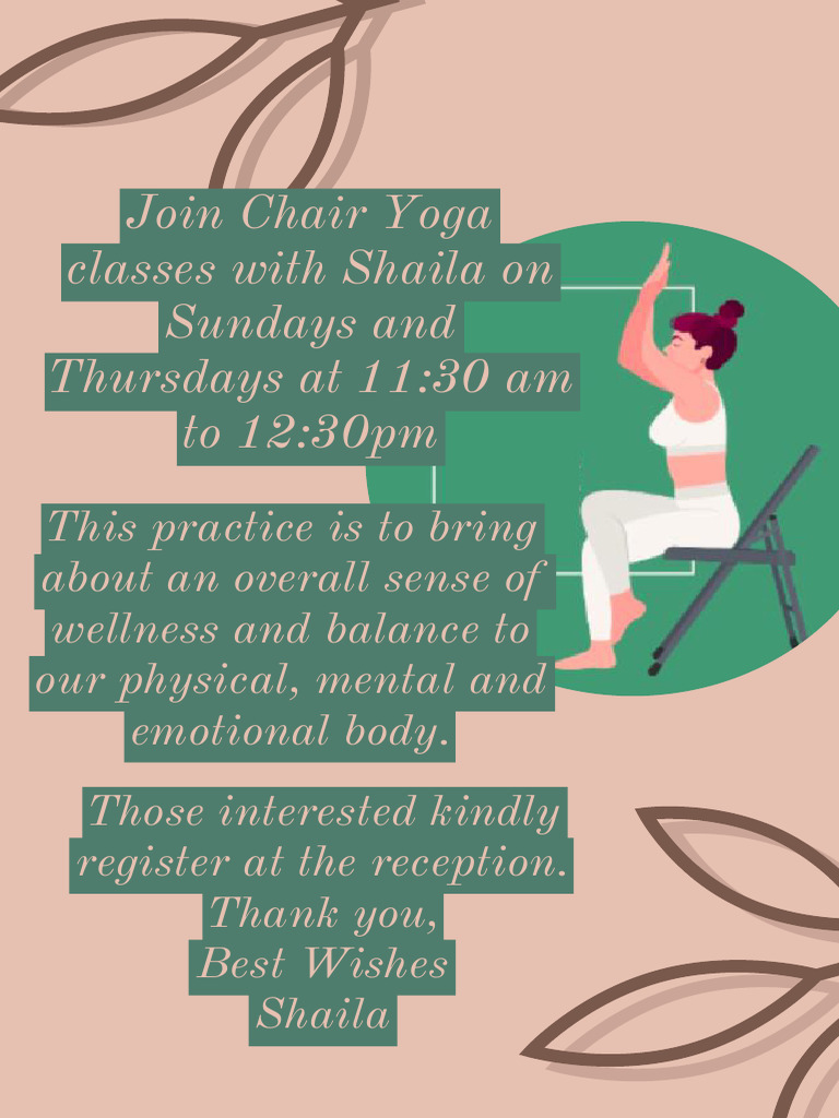 Chair Yoga Classes with Shaila | PDF