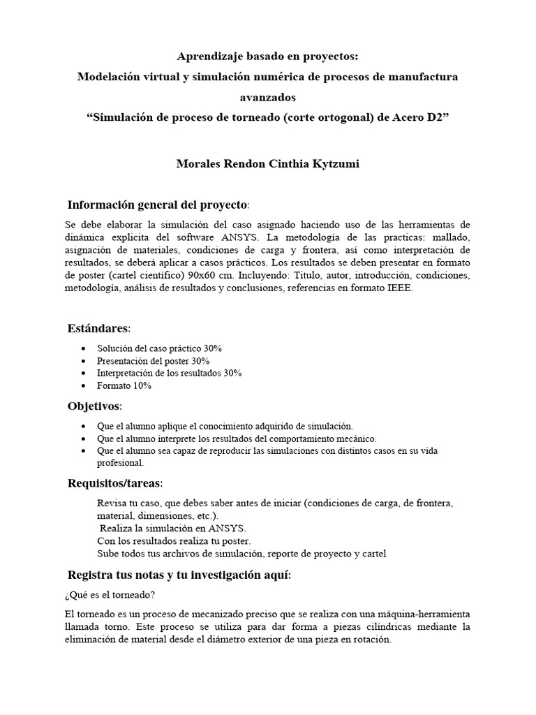 Proyecto Final Avance 1 | PDF | Herramientas