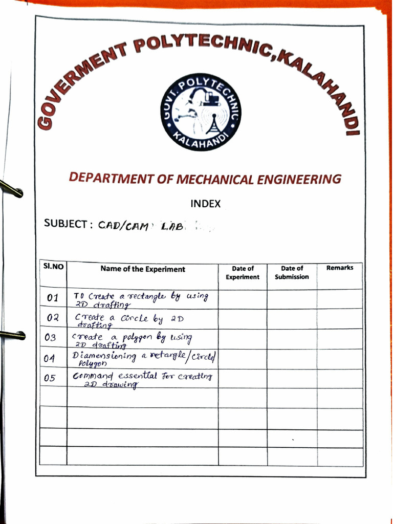 Auto Cad Record | PDF
