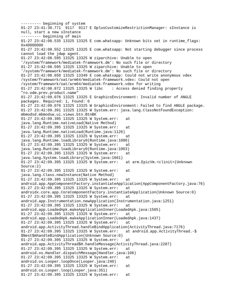 WhatsApp Debugging Logs | PDF