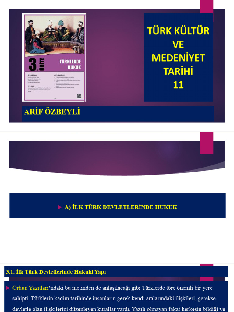 TKMD 3.ünite İlk Türk Devletlerinde Hukuk | PDF