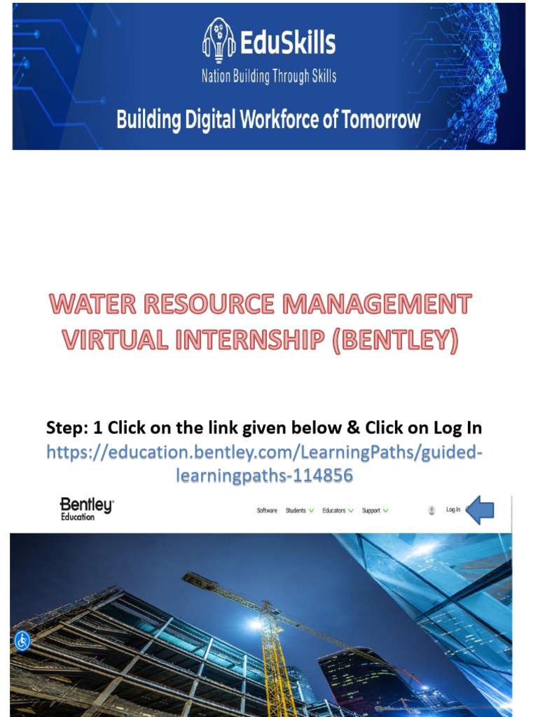 Bentley Water Resource Internship Guide | PDF