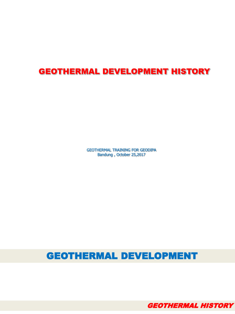 01 Geothermal Development History - AP | PDF | Geothermal Energy ...