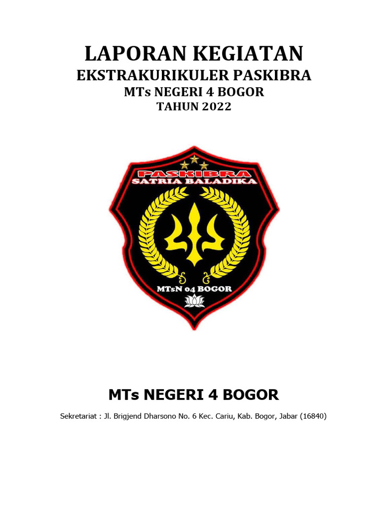 Anggota Paskibra MTs 4 Bogor 2022 | PDF