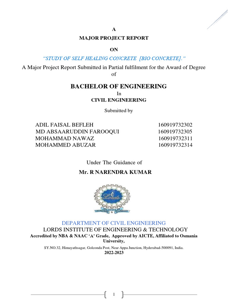 Be Major Project | PDF | Concrete | Construction Aggregate