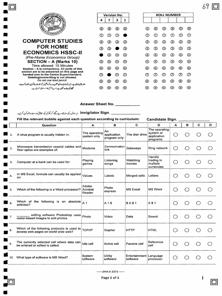 HSSC-II Pre Home Econo | PDF