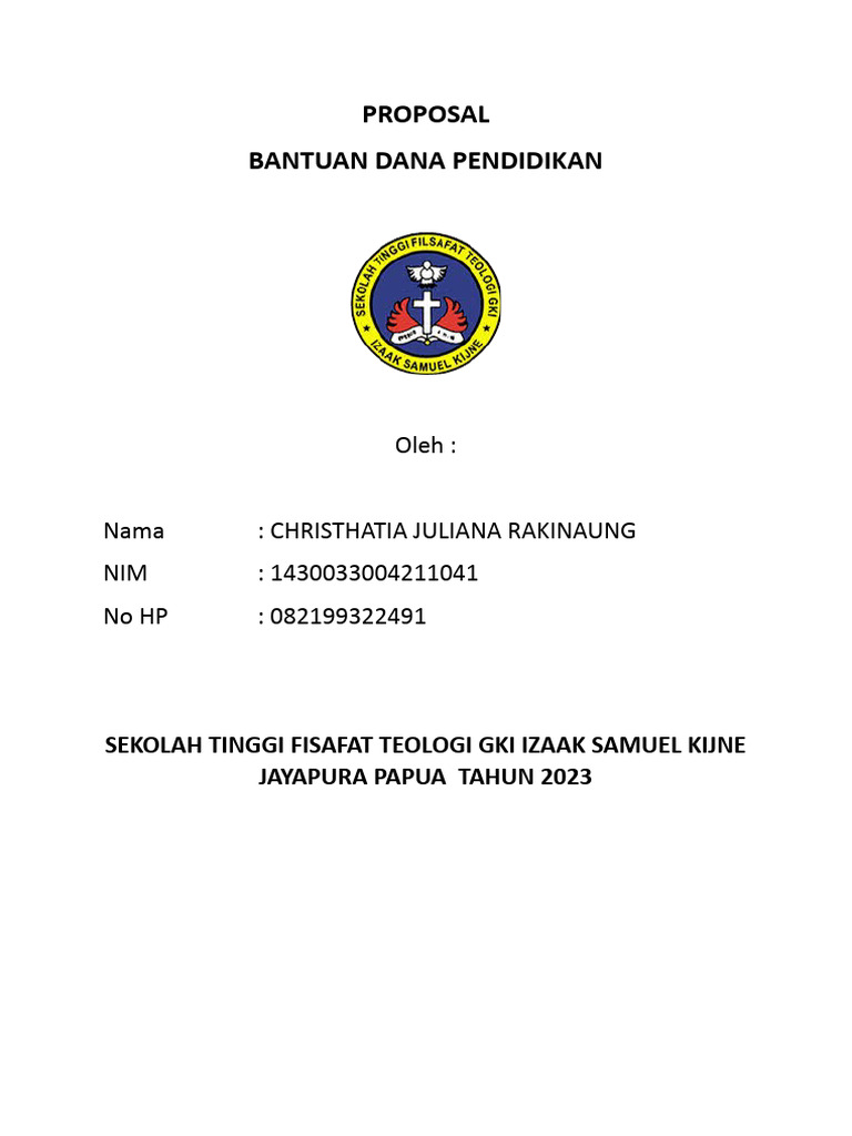 PROPOSAL | PDF | Pengembangan Diri
