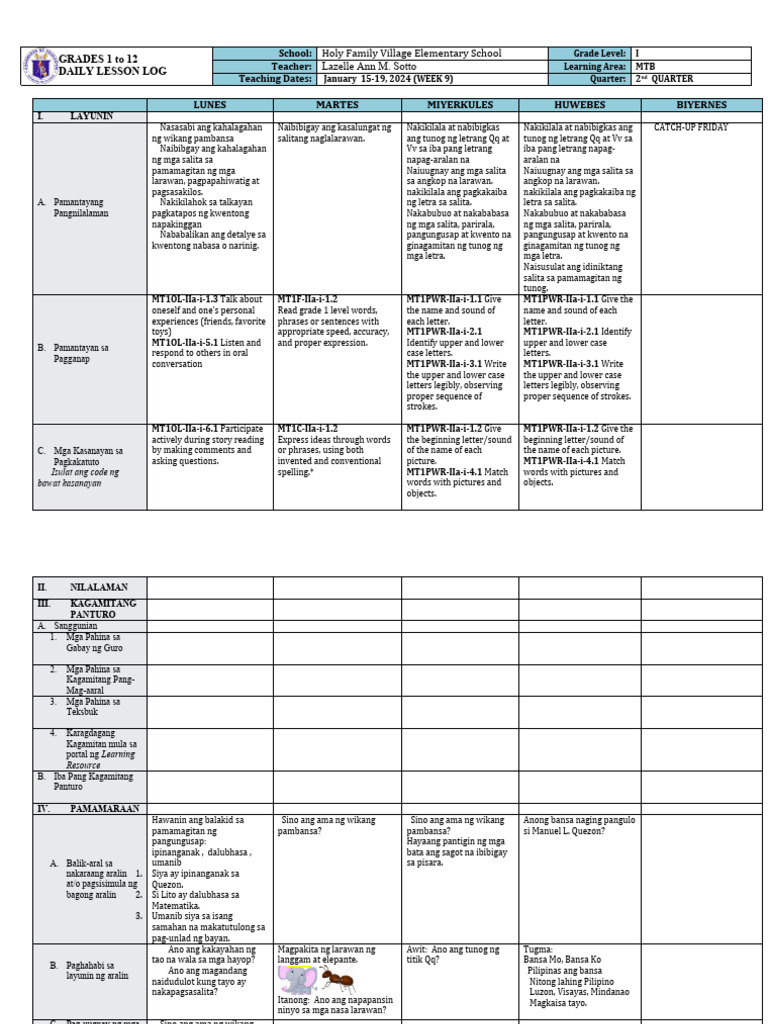 DLL MTB-1 Q2 W9 | PDF