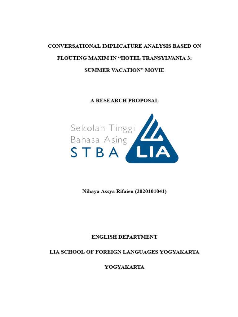 Proposal Linguistic Chapter 1 | PDF | Semiotics | Human Communication