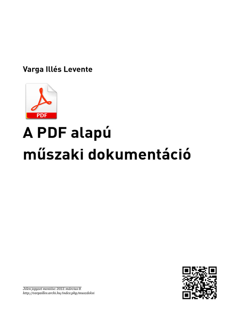 Varga Illés Levente A PDF Alapú Műszaki Dokumentáció | PDF