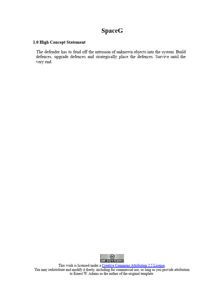 High Concept Document | PDF