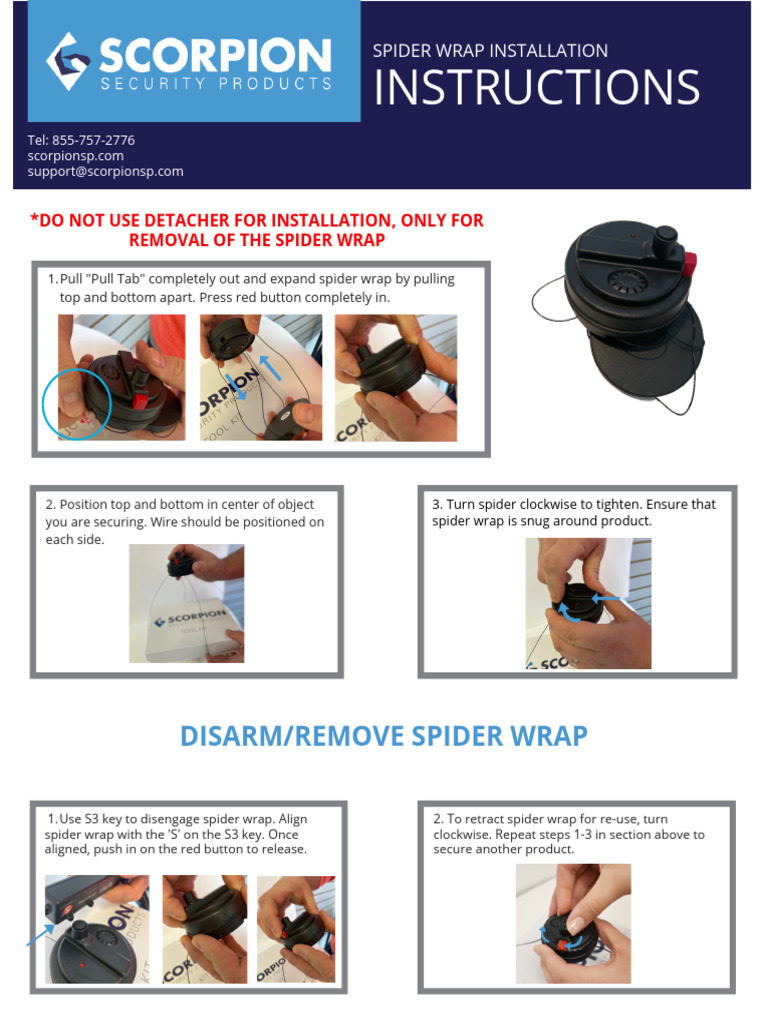 Spider Wrap - Installation Instructions | PDF