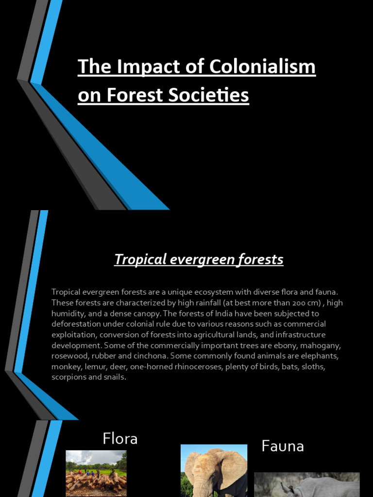 The Impact of Colonialism On Forest Societies After Tate GH | PDF ...
