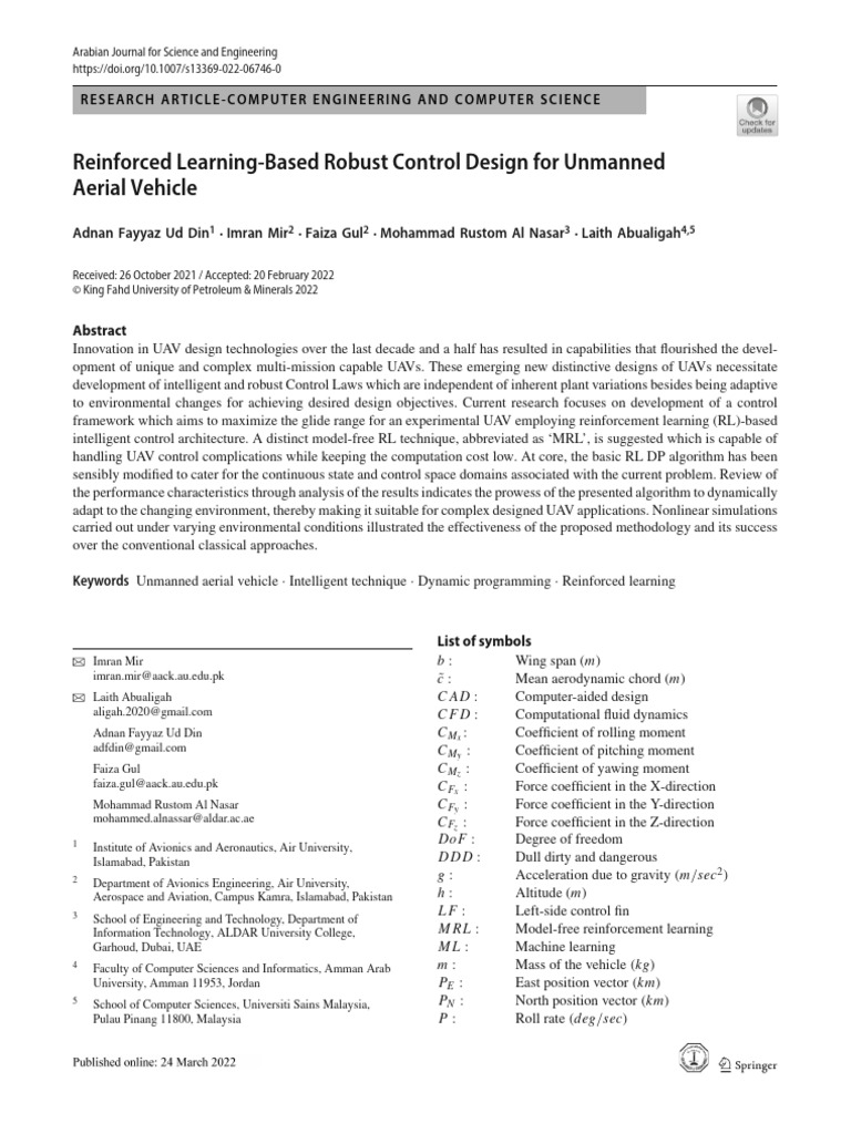 RL-Based Control for UAV Optimization | PDF | Mathematical Optimization ...