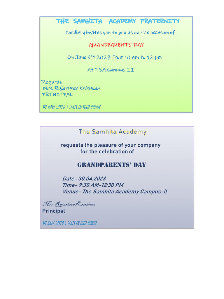 English Invitation | PDF